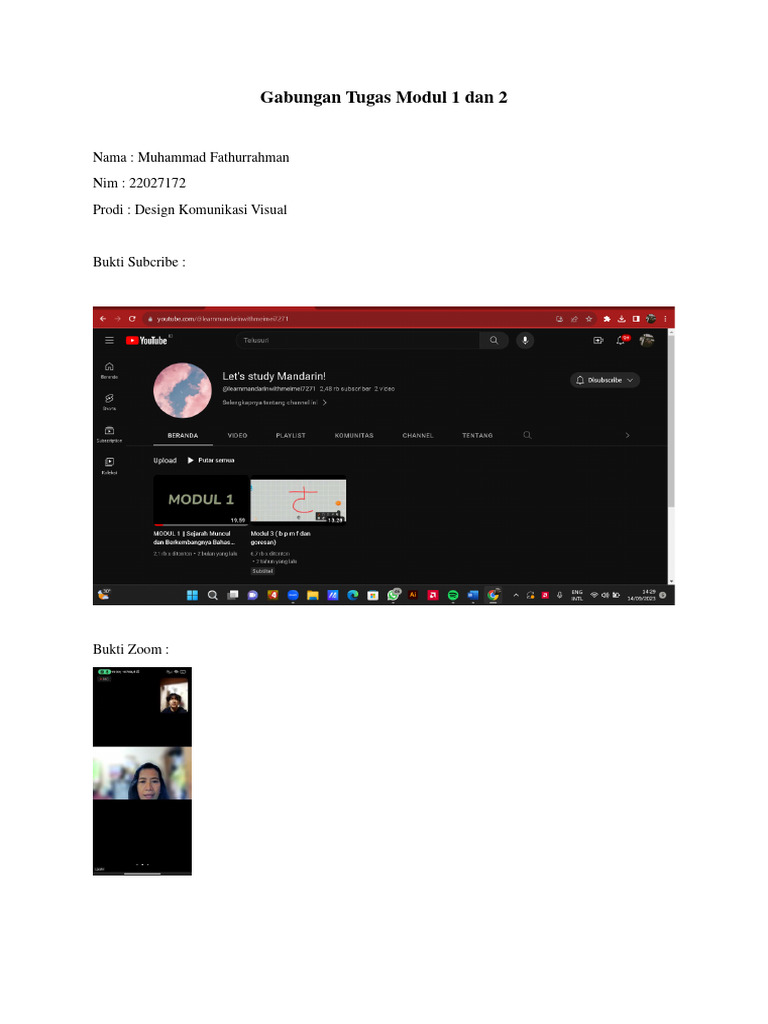 Bahasa Mandarin - Gabungan Modul 1 Dan 2 | PDF