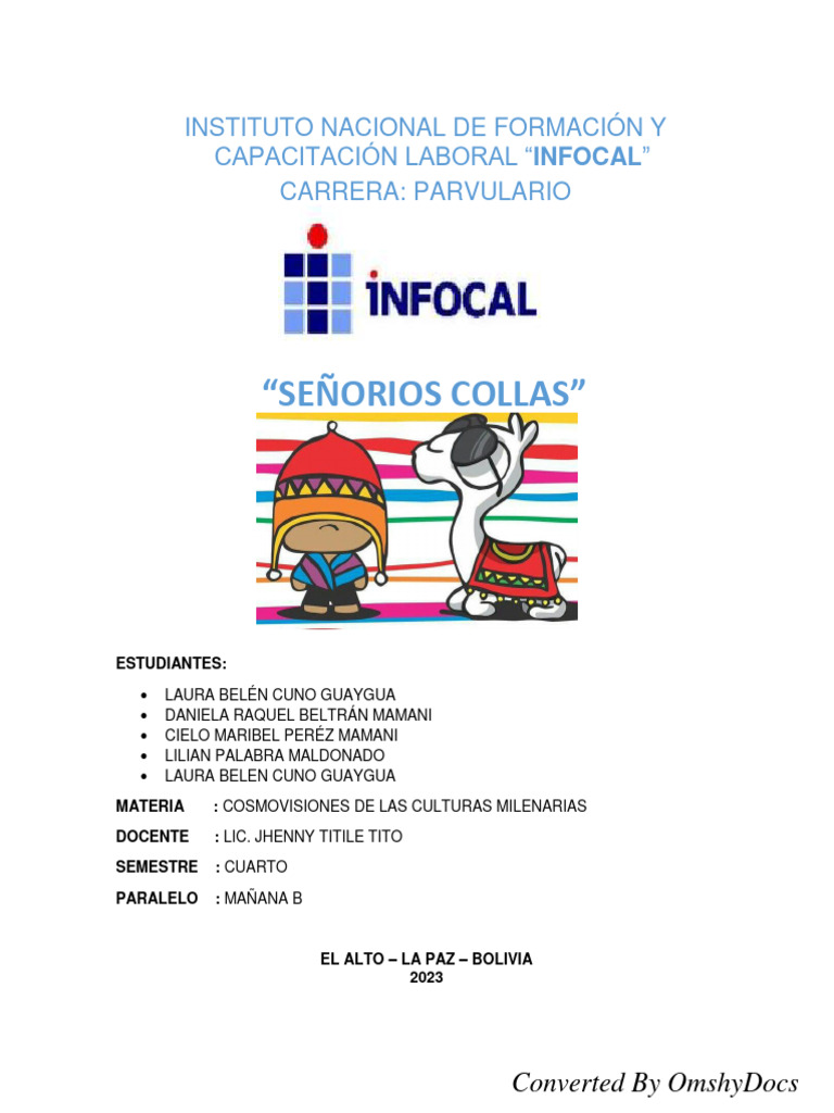 Informe - Collas-1 | PDF | Ciencias sociales | Viajes y turismo