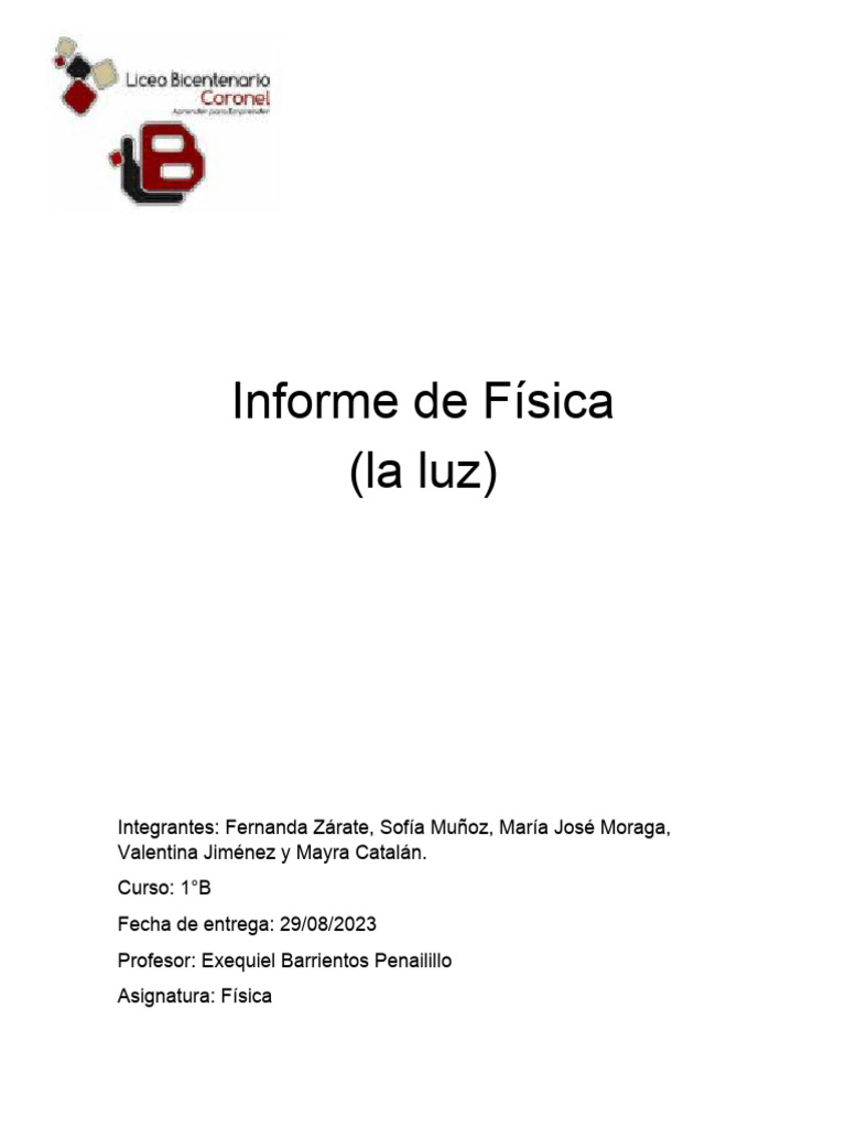 Informe de Fisica | PDF | Ligero | Refracción