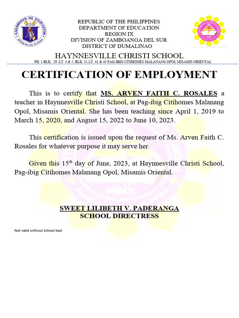 Coe, Service Record, and Performance Rating | PDF | Philippines | Government