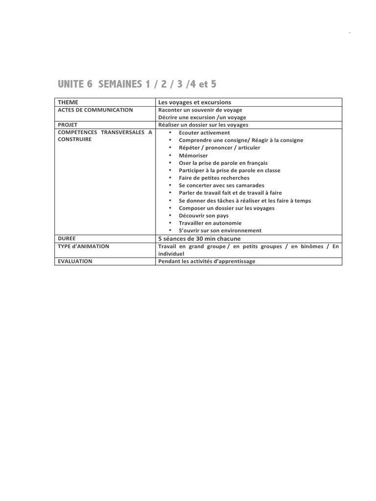 Fiches UD6 L'oasis Des Mots 3AEP | PDF