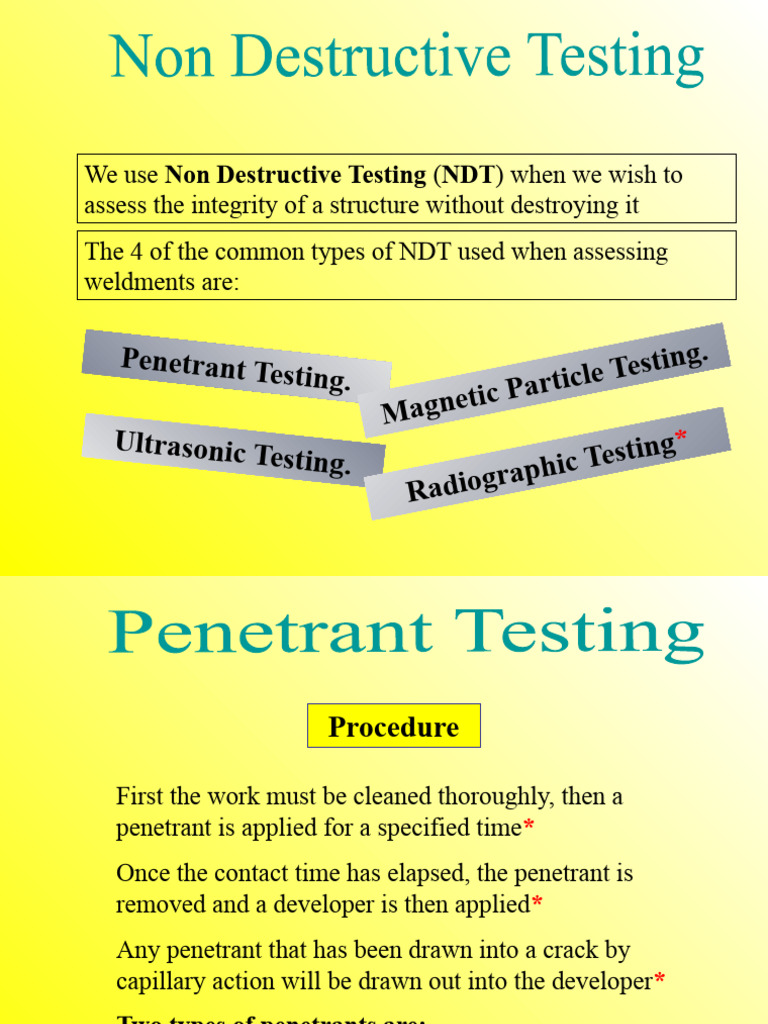 Common NDT Methods for Weld Assessment | PDF | Steel | Construction