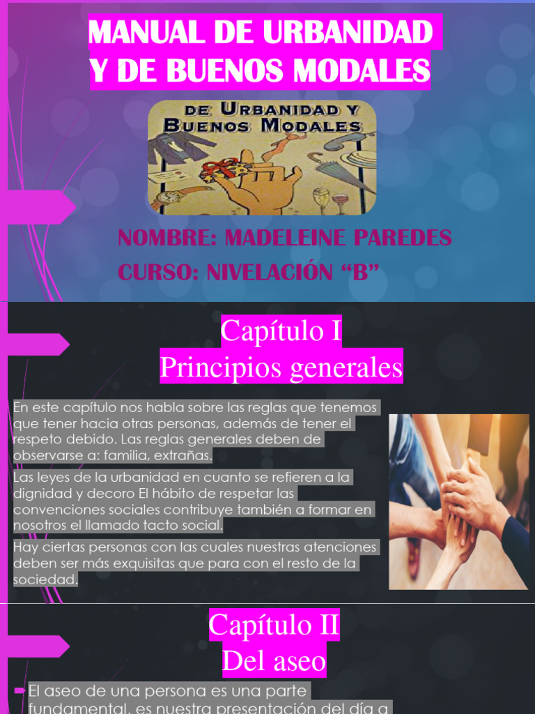 Manual de Urbanidad y Modales | PDF