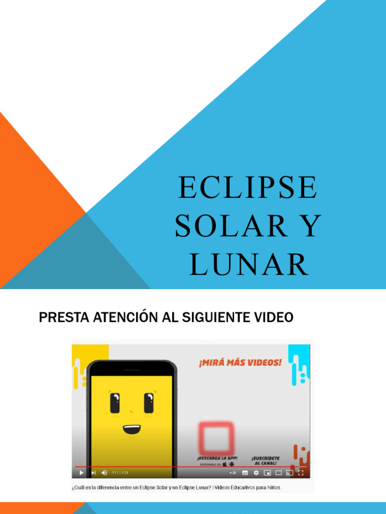 Presentacion en Power Point Sobre Eclipses para Niños de Primaria | PDF