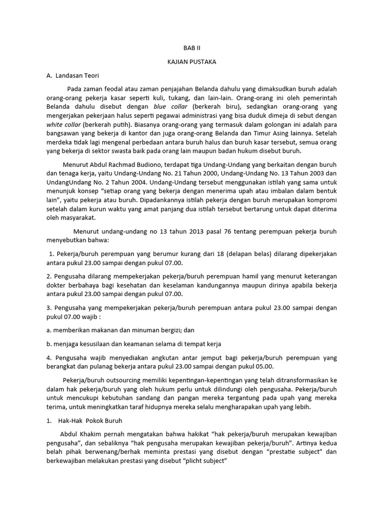 Hak dan Perlindungan Buruh | PDF