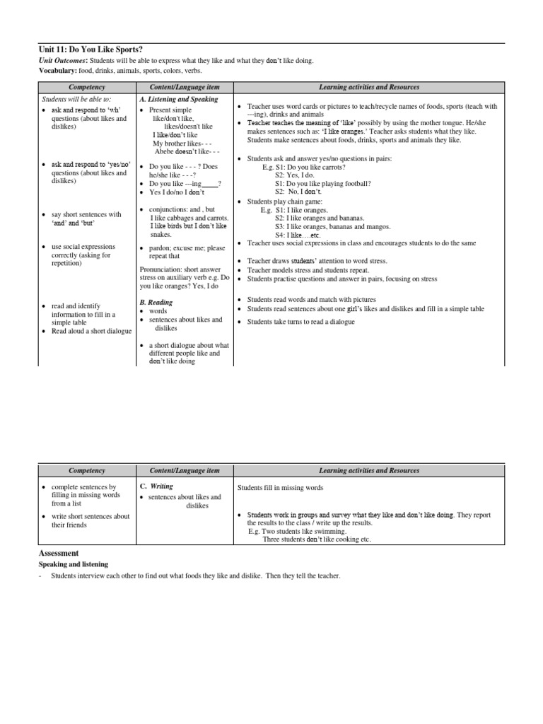 Unit 11 - Do You Like Sports | PDF | Stress (Linguistics) | Linguistics