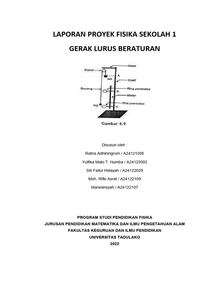 LAPORAN PROYEK FISIKA SEKOLAH 1 | PDF