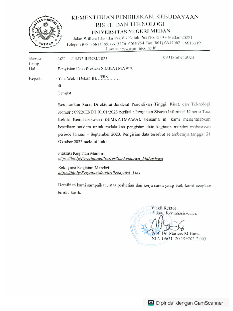 Pengisian Data Prestasi SIMKATMAWA | PDF