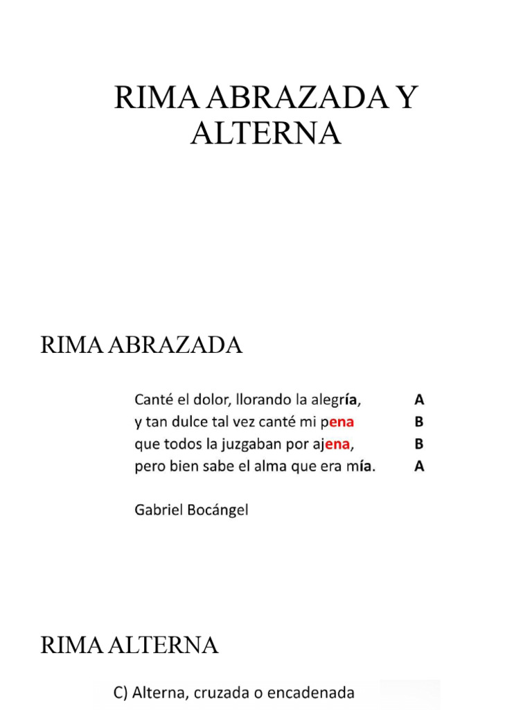 Rima Abrazada y Alterna | PDF