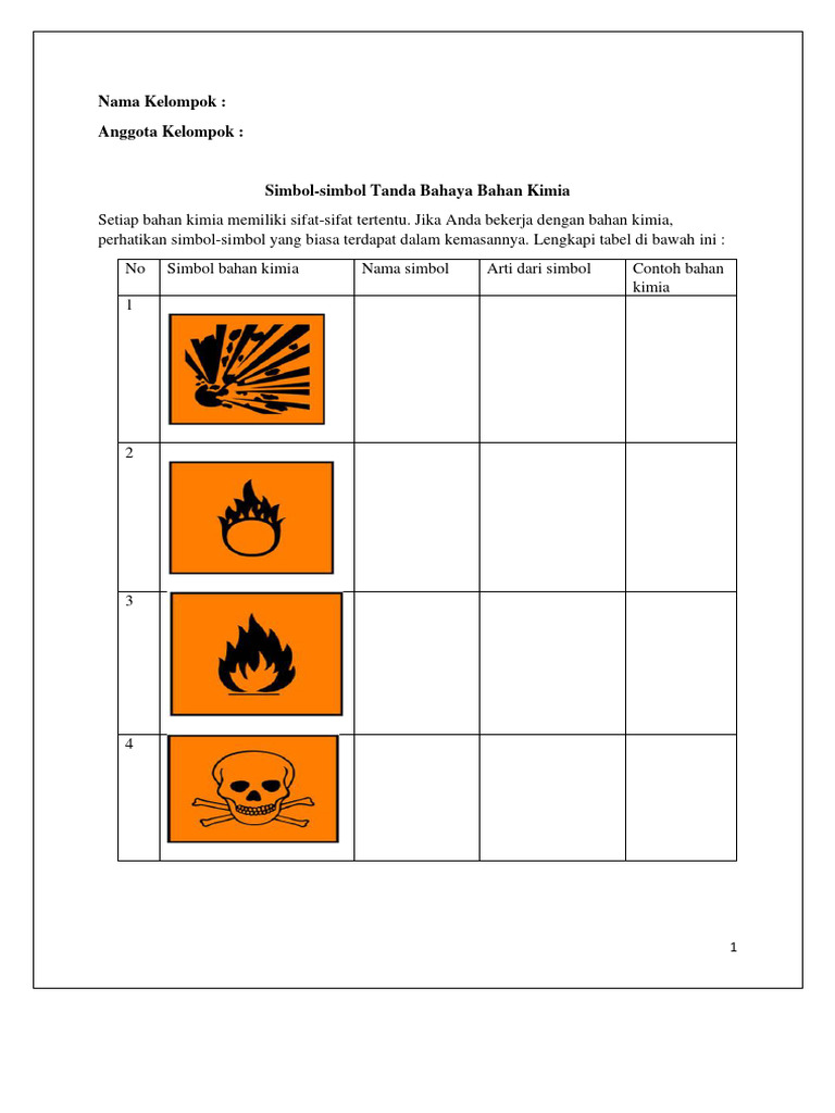LKPD Simbol Bahaya (Hazard) Bahan Kimia | PDF