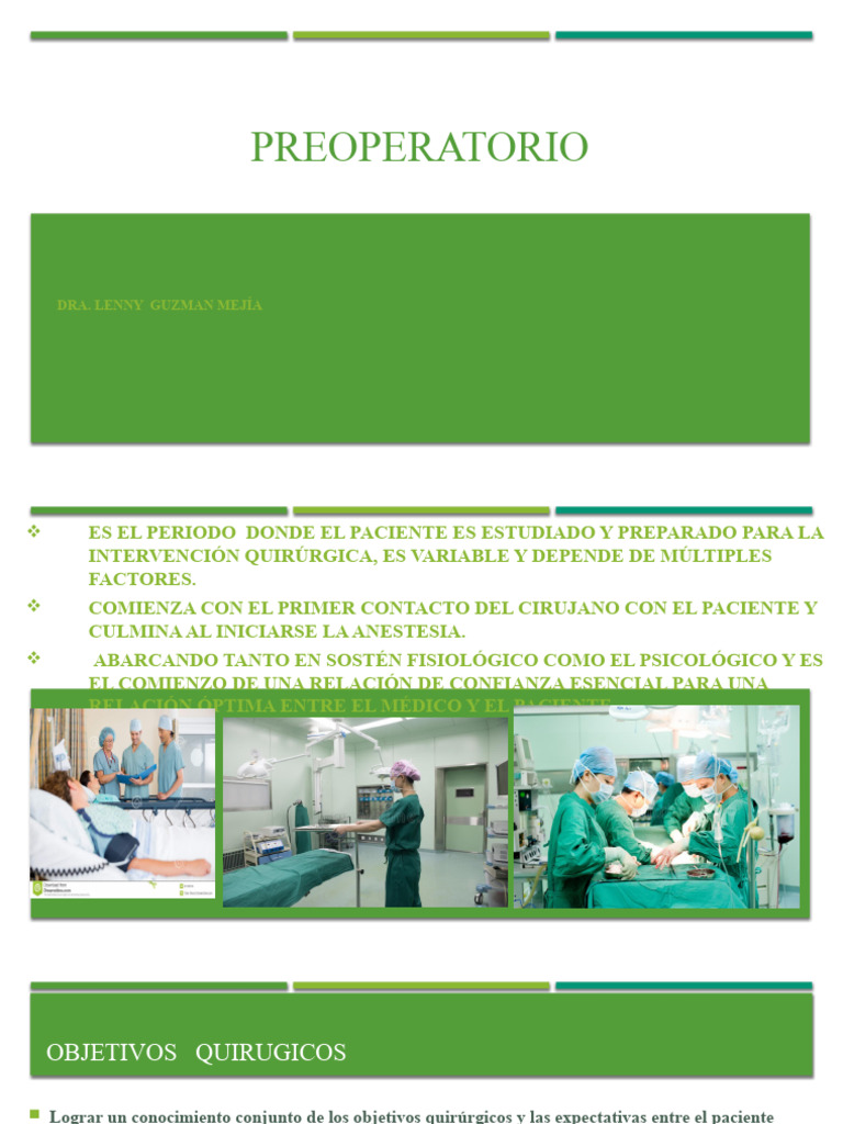 Evaluación Preoperatoria Integral | PDF