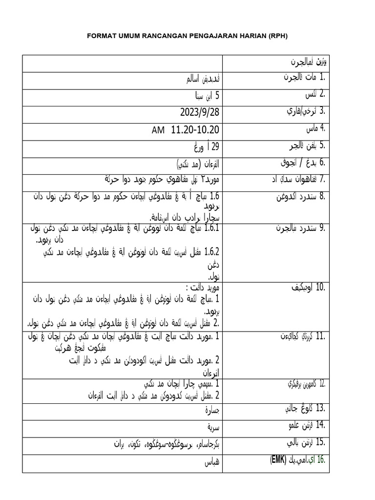 Contoh Mad Tamkin | PDF