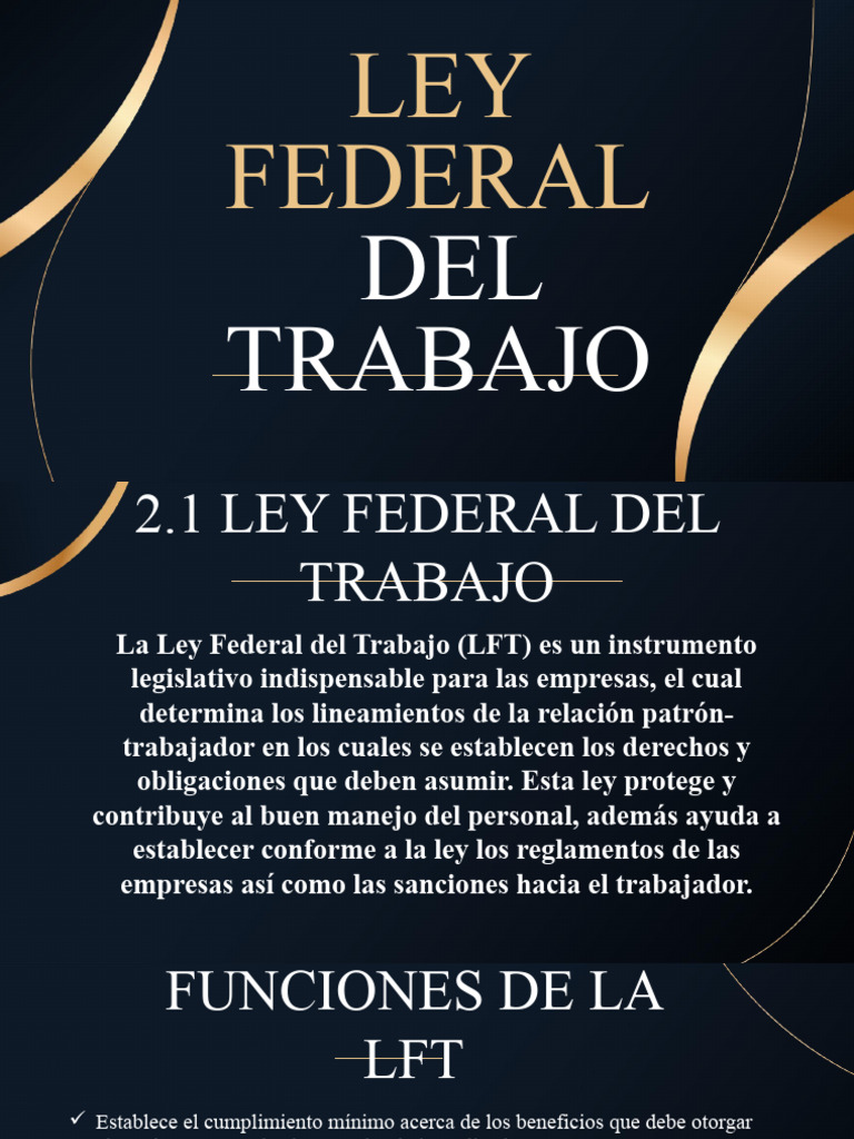Ley Federal Del Trabajo | PDF | Derecho laboral | Macroeconómica
