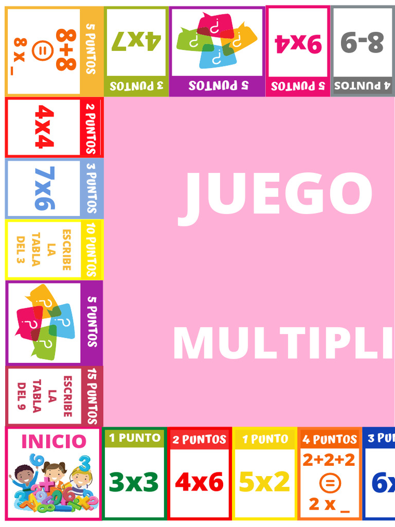Juego de Multiplicaciones - Infanity & Lacasitaeducativa | PDF