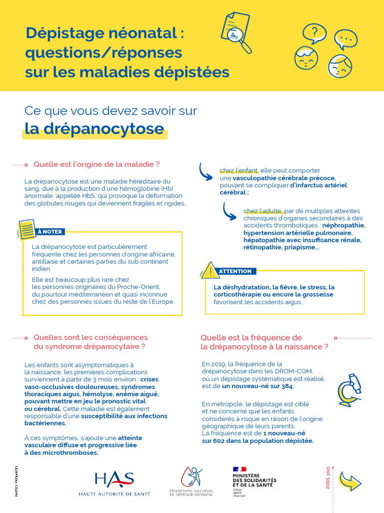 Fiche 3 - Drepanocytose | PDF