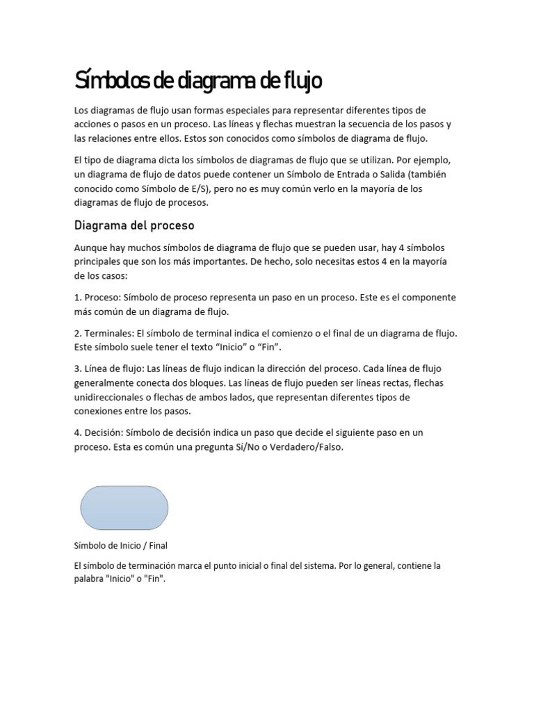 Símbolos de Diagramas de Flujo | PDF | Terminal de computadora ...