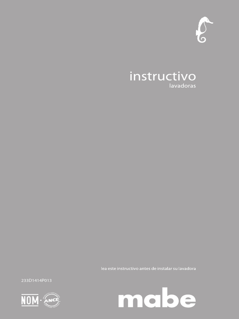 Manual de Uso de Lavadora MABE | PDF | Home & Garden