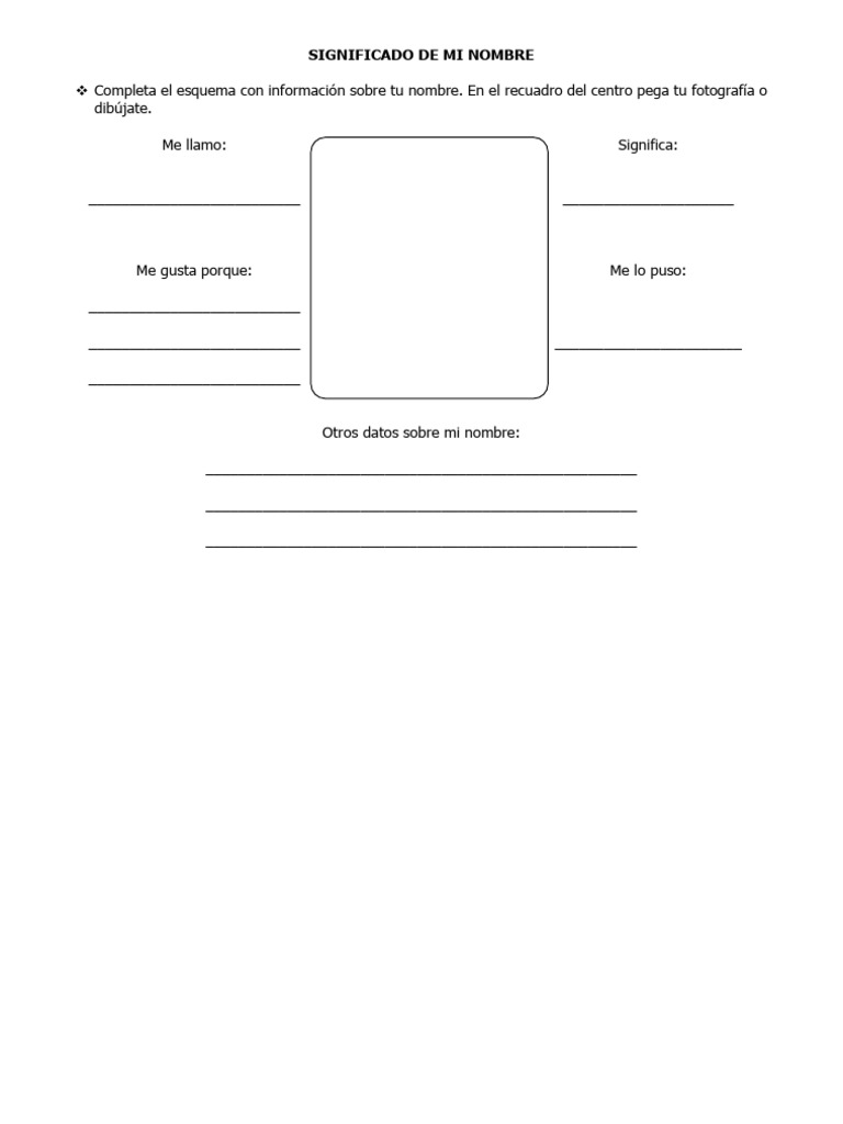 Esquema de Mi Nombre | PDF