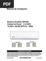 TRANE - Manual de Usuario | PDF | Control remoto | Aire acondicionado