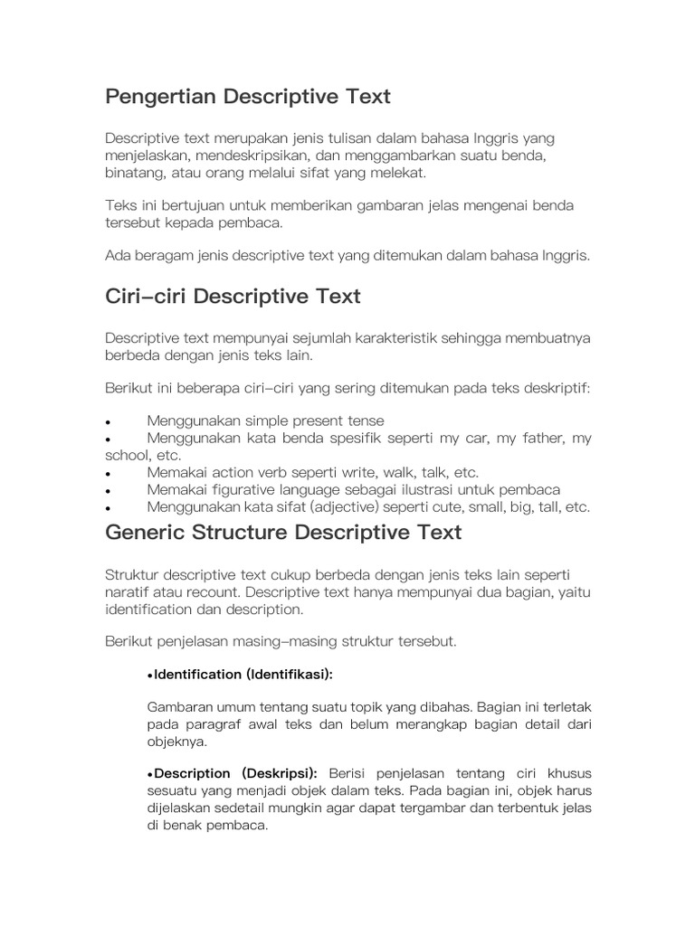 Pengertian Desc | PDF