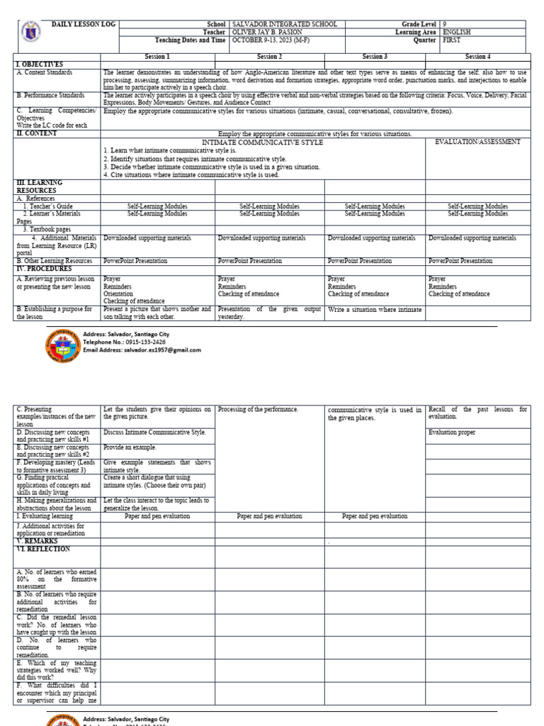 Week 7 Intimate Communicative Style | PDF
