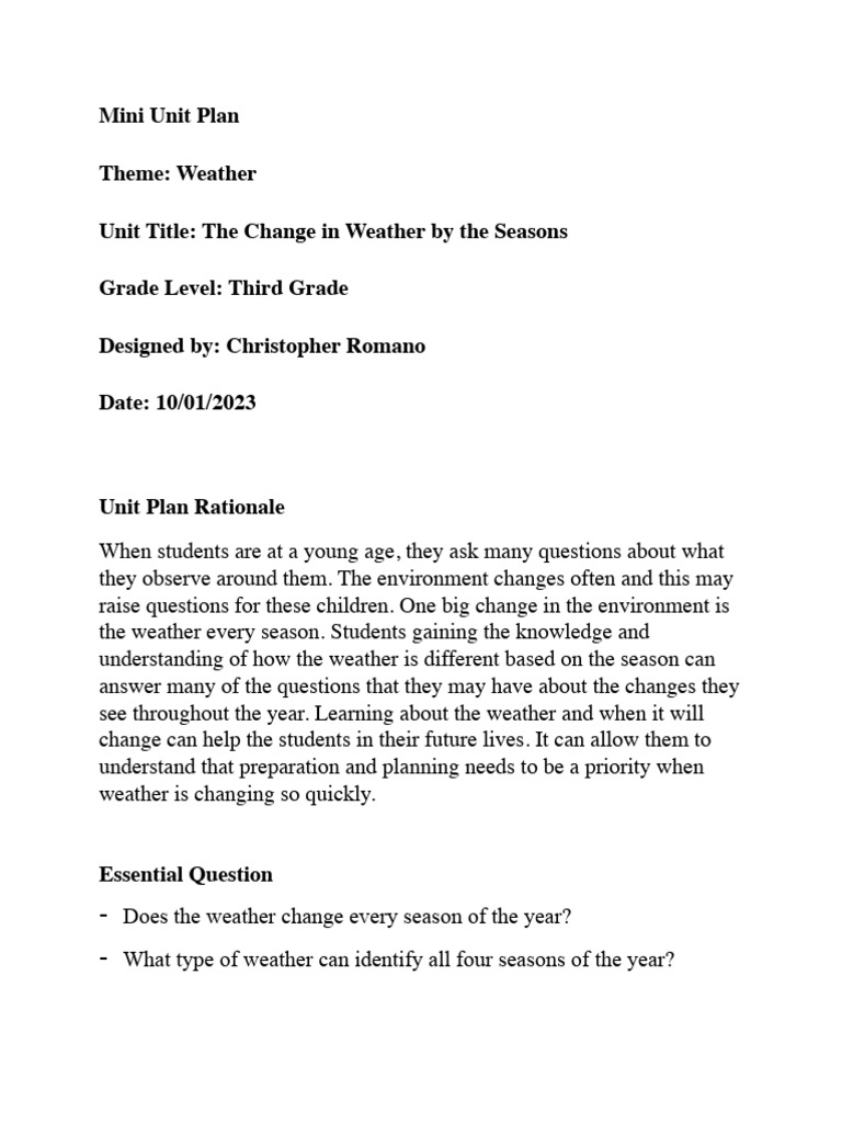 Tech Mini Unit Plan | Download Free PDF | Mathematics | Learning