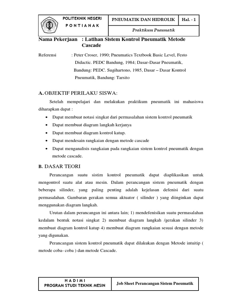 Metode Cascade dalam Kontrol Pneumatik | PDF | Sains & Matematika ...