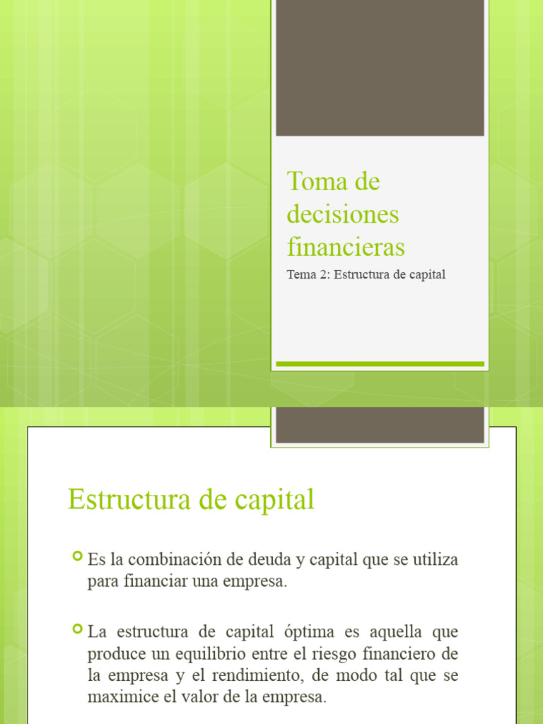 Tema 4 Estructura de Capital | PDF | Apalancamiento (Finanzas) | Sector privado
