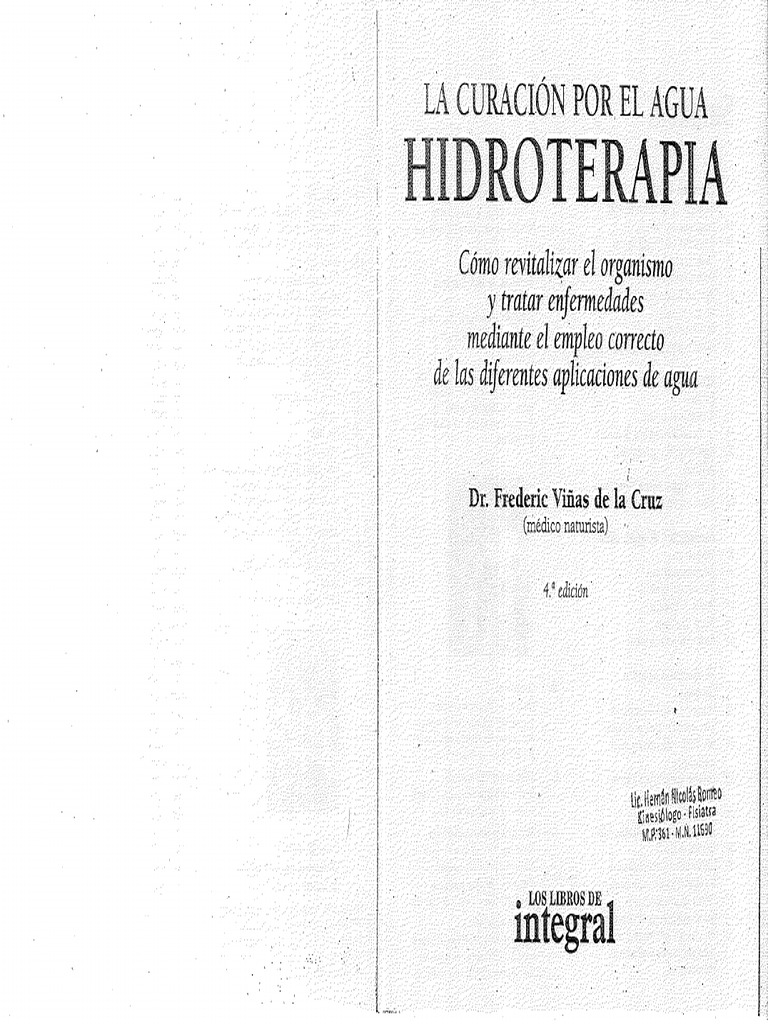 La Curacion Por El Agua - Hidroterapia $ 2100 Kinesiologia Dachary | PDF