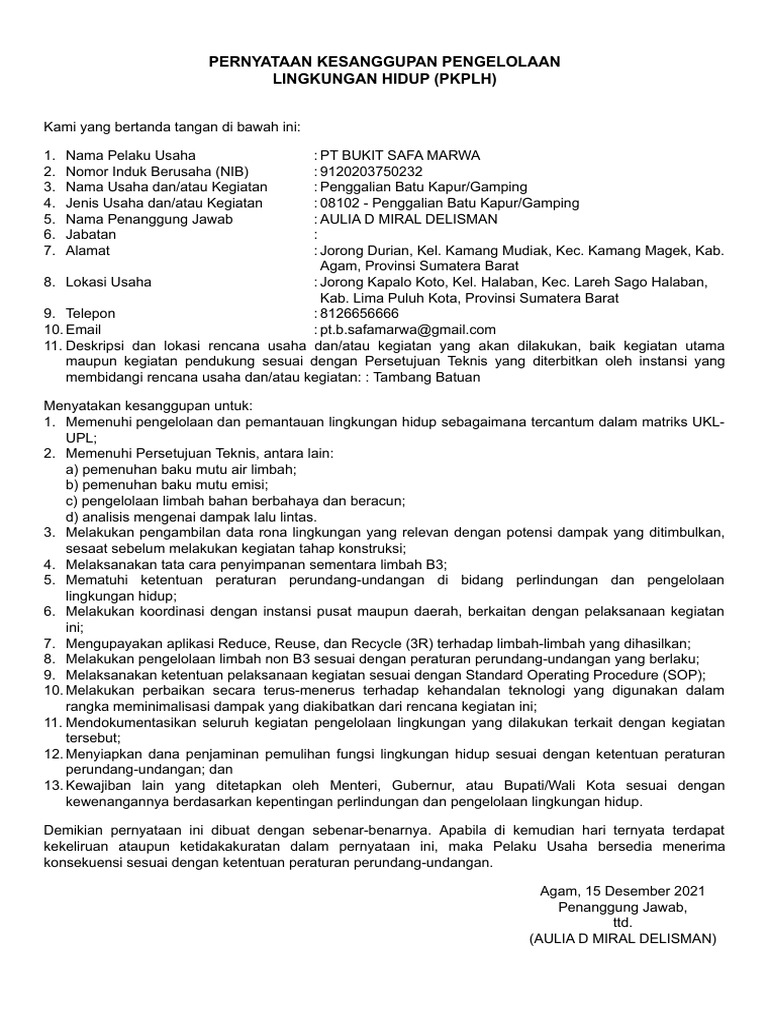 PKPLH | PDF | Bisnis