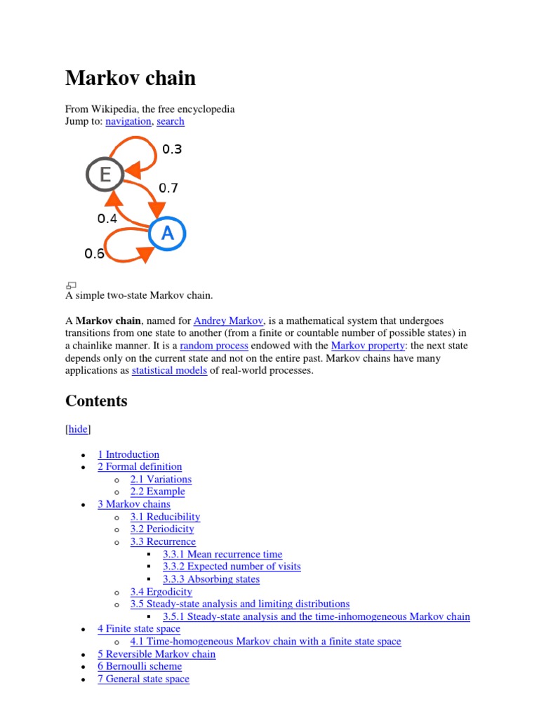 Markov Chain | PDF | Markov Chain | Stochastic Process