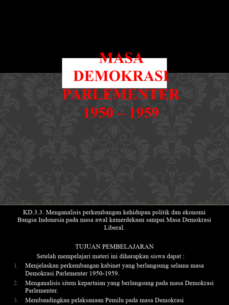 Masa Demokrasi Parlementer | PDF