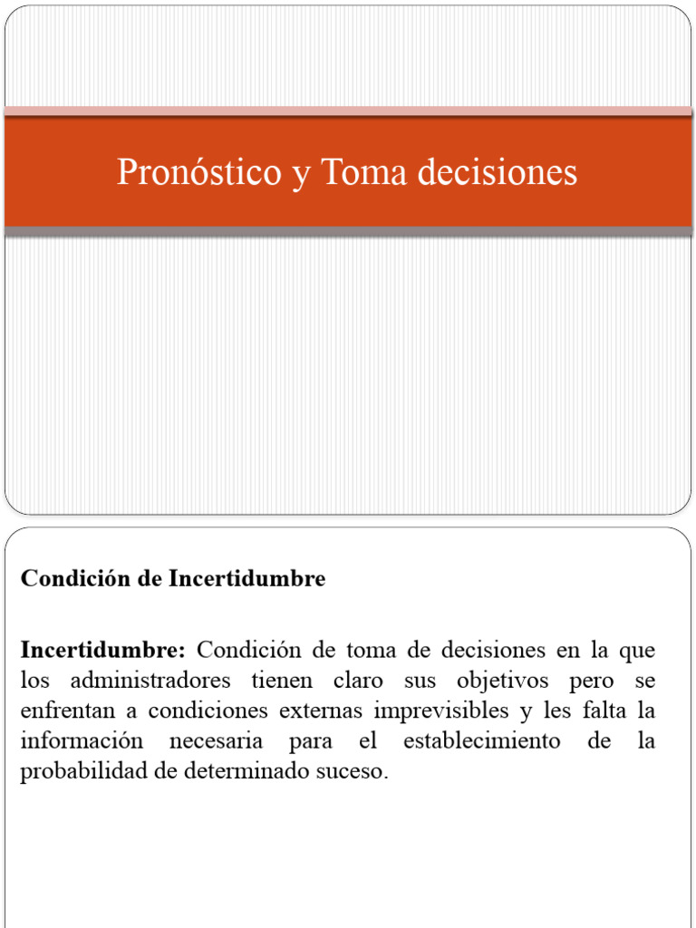 Presentación Matriz de Decisión (Condición de Incertidumbre) | PDF ...