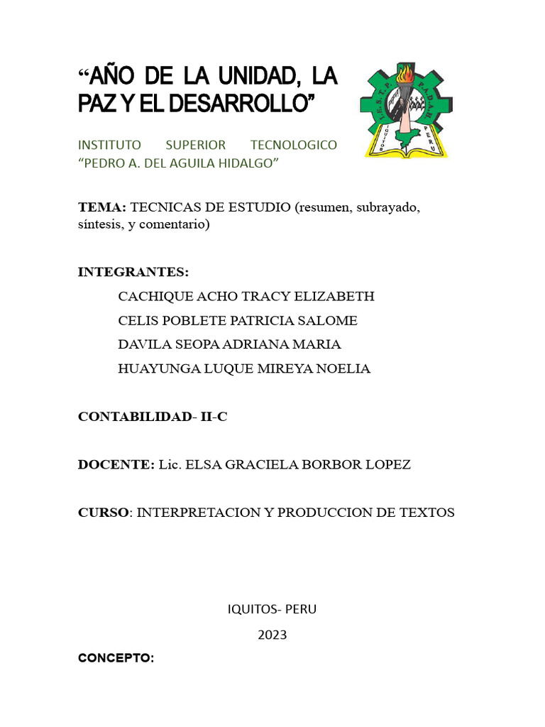 Tecnicas de Estudio II C | PDF | Habilidades de estudio | Aprendizaje