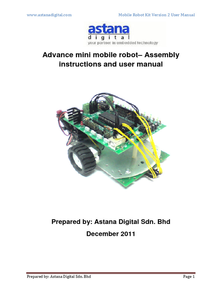 Advance Mini Mobile Robot | PDF | Usb | Electronic Circuits