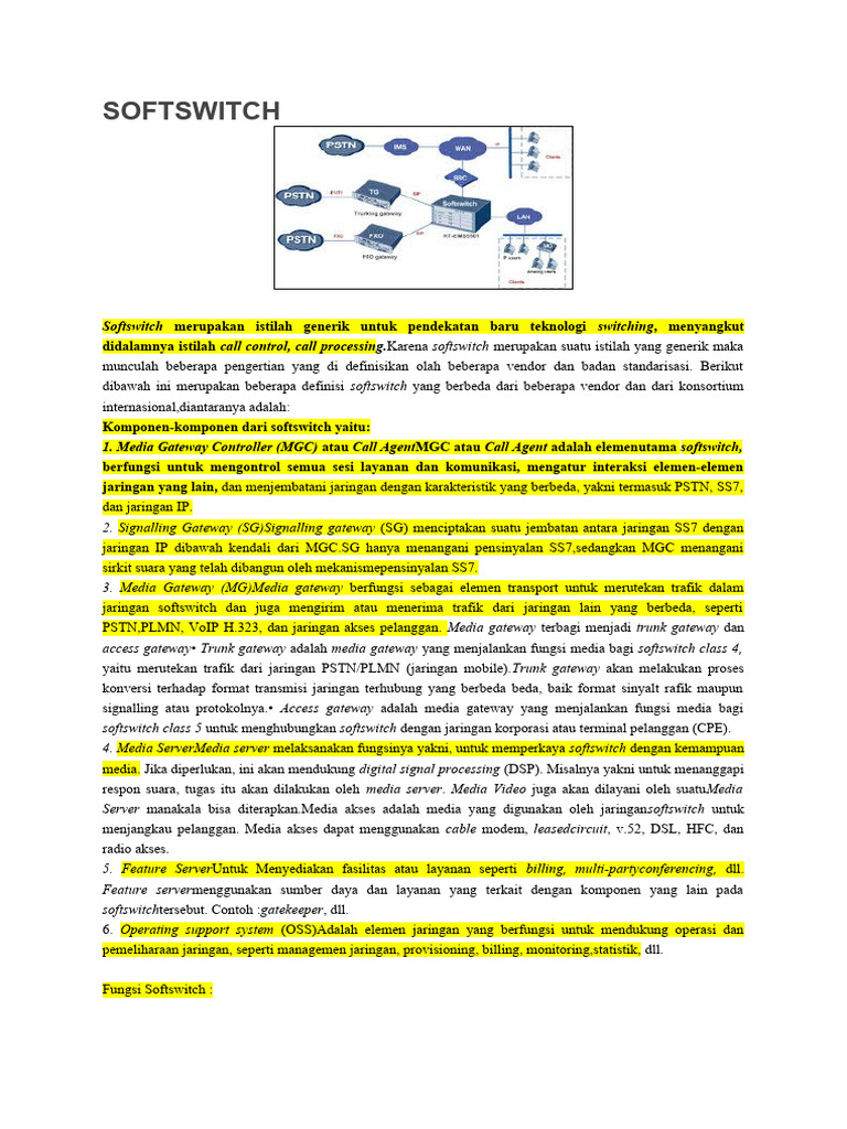 materi softswitch | PDF