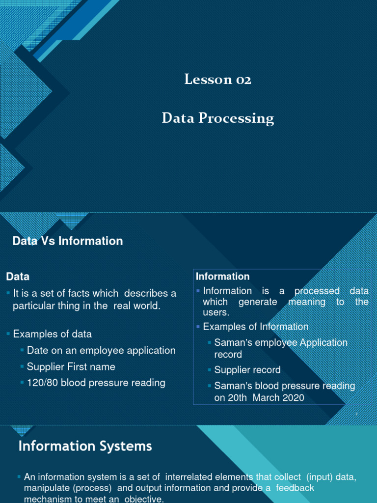 Lesson 02-Data Processing | PDF