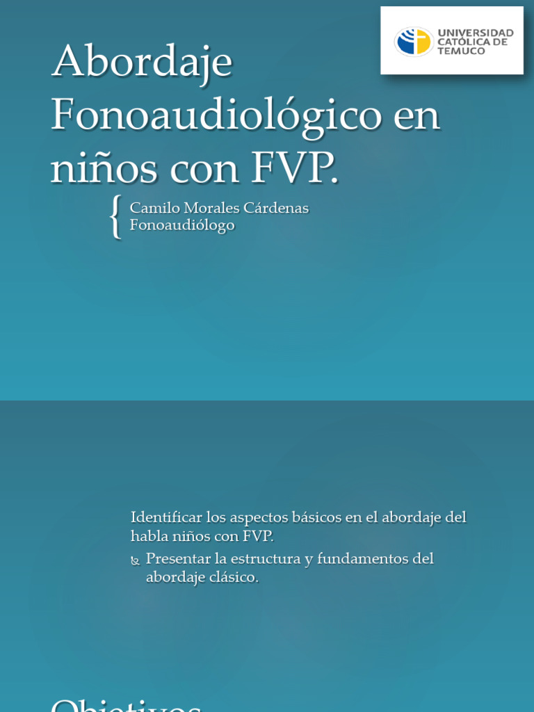 Abordaje Fonoaudiológico en Niños Con FVP 2017 | PDF | Fonema | Respiración