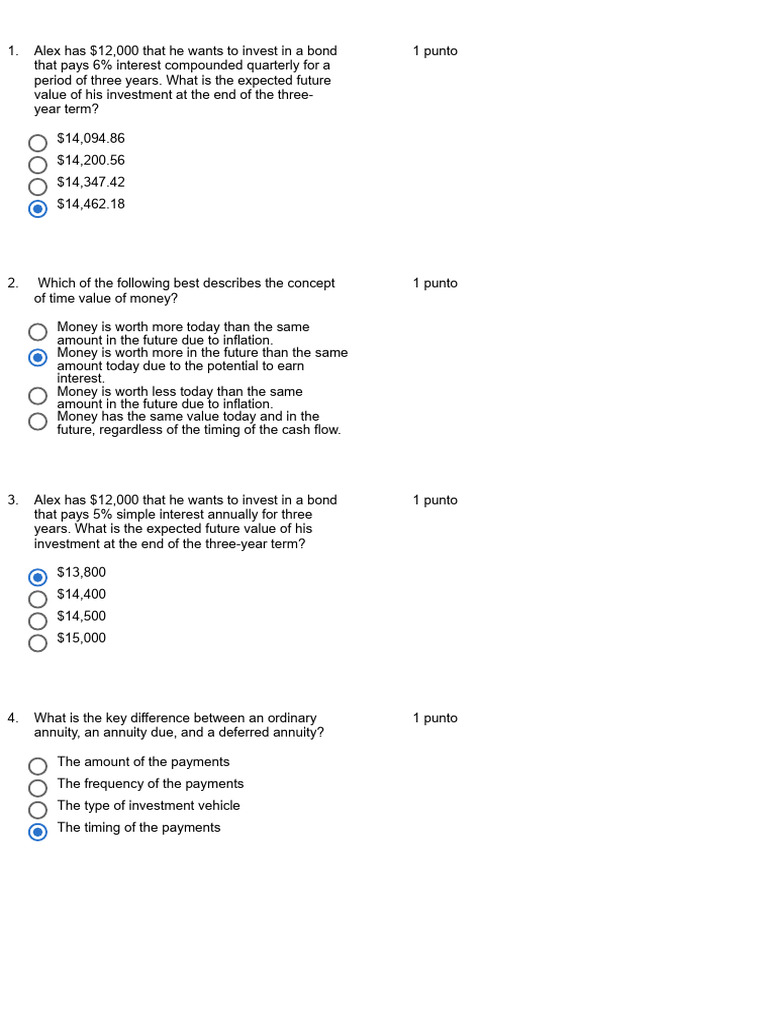 Time Value Of Money Quiz Coursera 2 Pdf