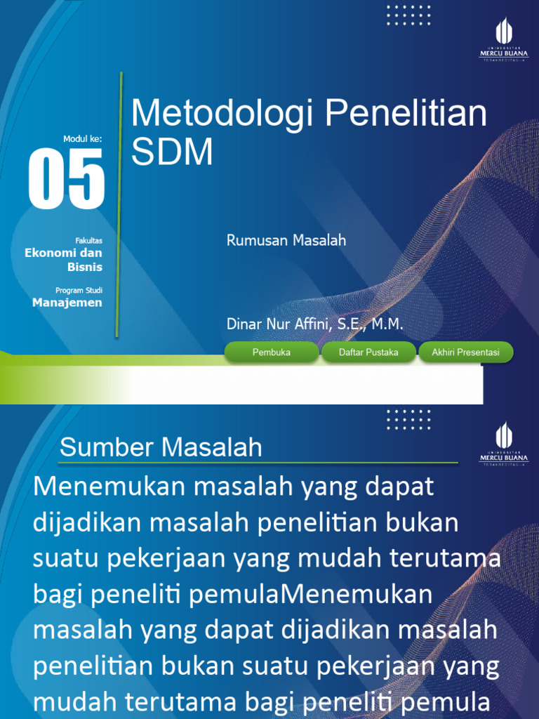 Modul 05 - Rumusan Masalah | PDF