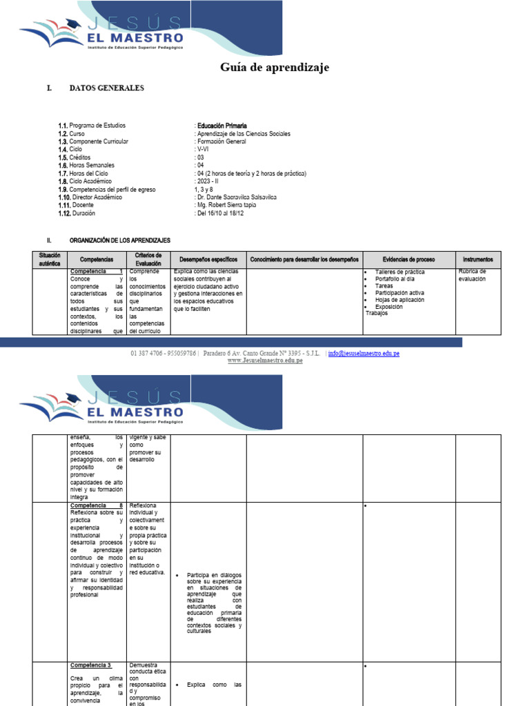 Guia de Aprendizaje | PDF | Evaluación | Aprendizaje