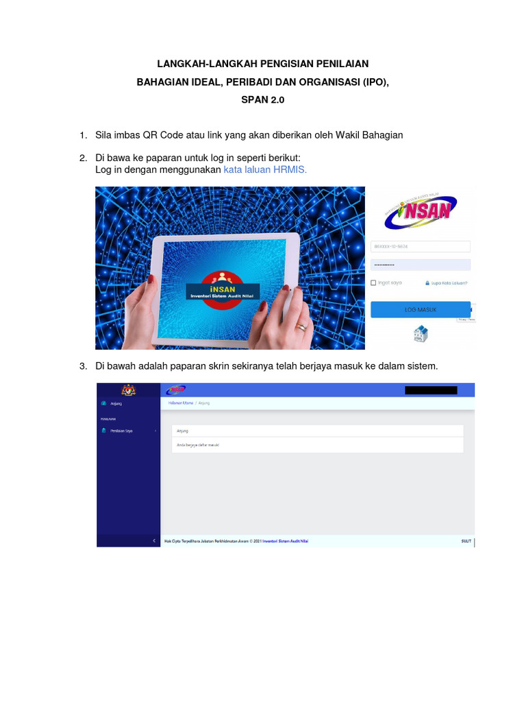 Langkah-Langkah Pengisian Ipo Span 2.0 - 2023 | PDF