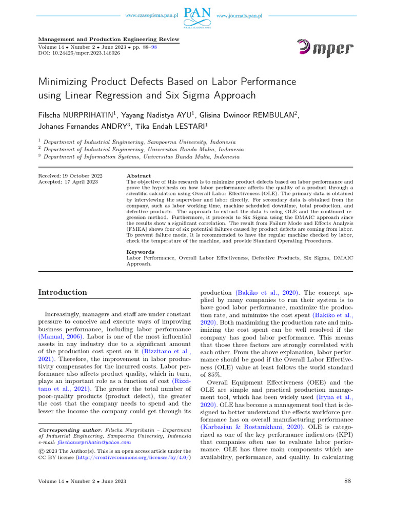 Minimize Defects with Six Sigma | PDF