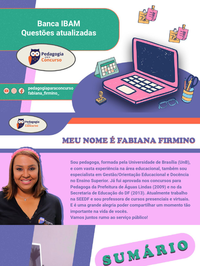 Simulado - Banca IBAM - Questões Atualizadas | PDF | Pedagogia ...