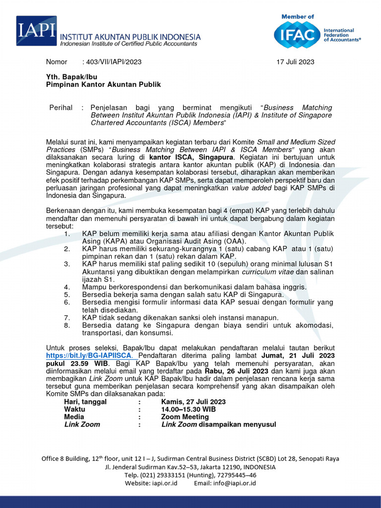 403 VII IAPI 2023 Penjelasan Bagi Yang Berminat Mengikuti Business ...