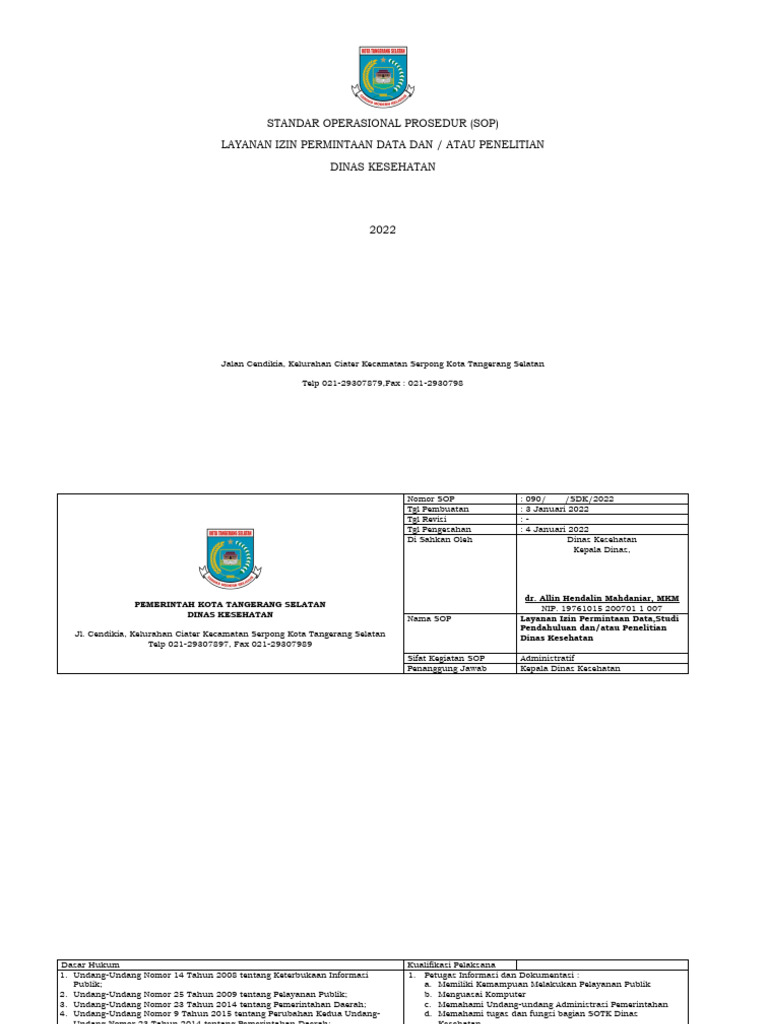 SOP PENELITIAN PDF 2 | PDF