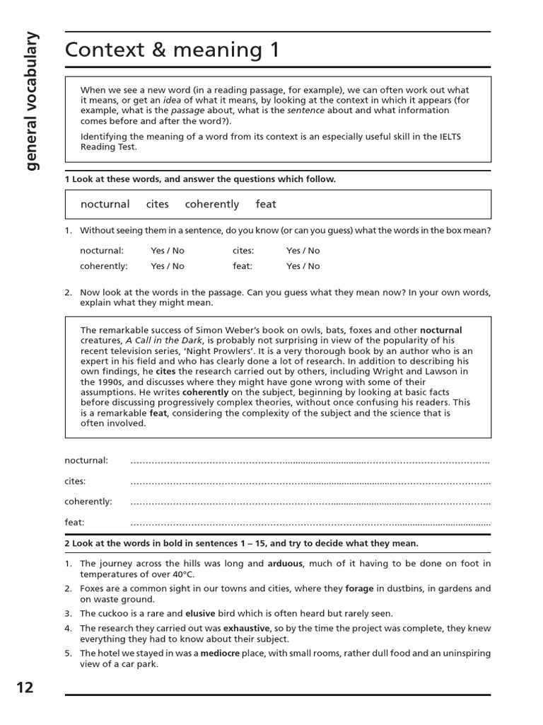 Context - Meaning 1 - 3 | PDF