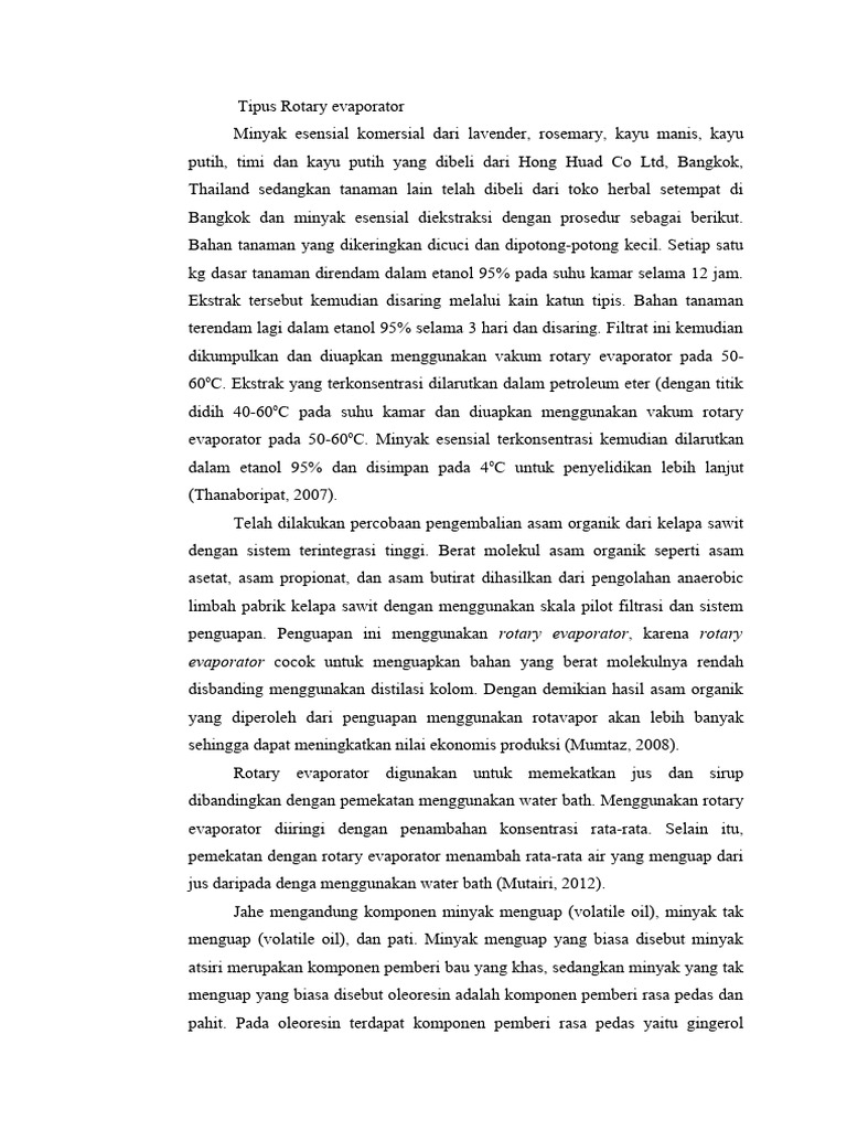 Tipus Rotary Evaporator | PDF | Teknologi & Rekayasa