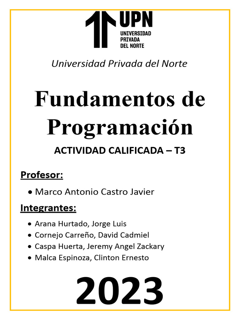 t3 FP Programadores | PDF | Programación de computadoras | Ingeniería de Sistemas