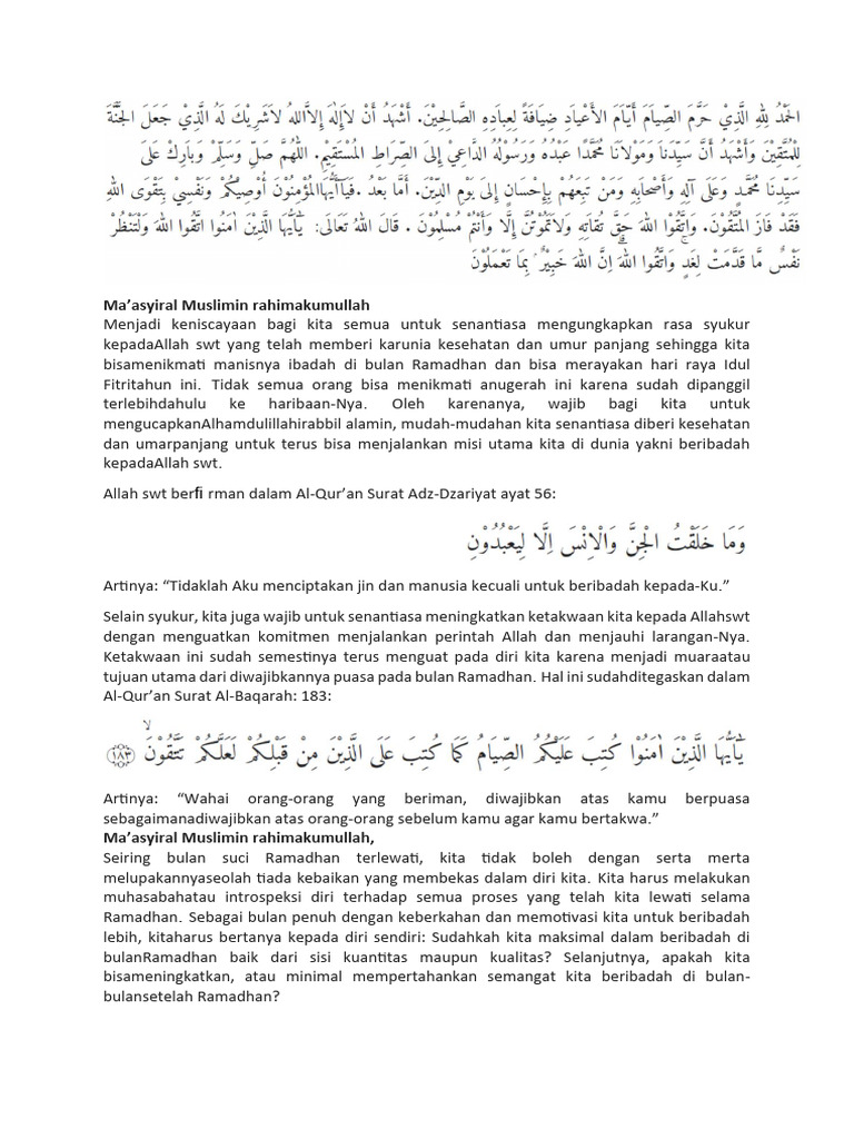 Khutbah 2 | PDF